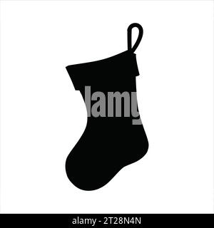 Christmas stocking silhouette vector art Stock Vector Image & Art - Alamy