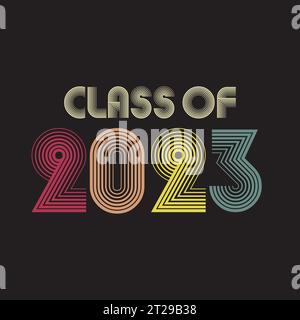 Class of 2023. vintage style Lettering Vector illustration Stock Vector ...