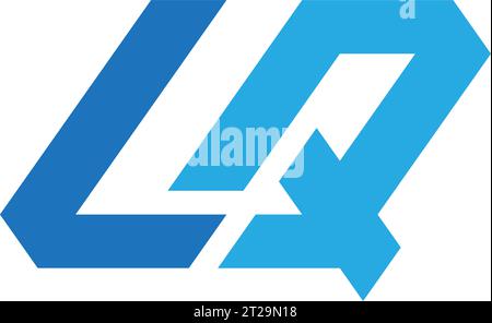 lq l q alphabet letter logo icon combination design with rainbow color ...