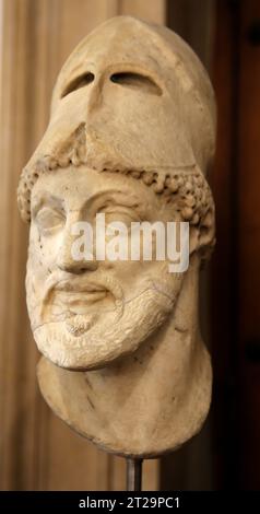 Bust and marble head of Pericles Greek politician and general, Vatican ...