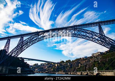 Gustave Eiffel, Ponte Dona Maria Pia, River Duro, Porto, Portugal Stock ...