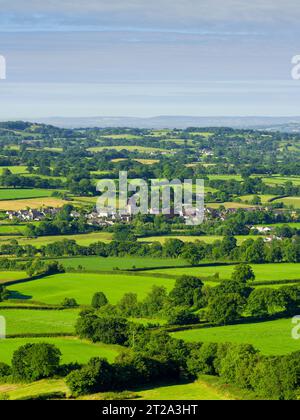 The village of Culmstock in the Culm Valley from Culmstock Beacon in ...