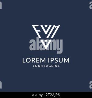 FM monogram logo with triangle shape and circle design vector Stock Vector Image & Art - Alamy