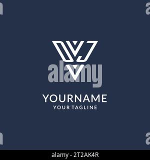 DJ logo initials triangle shape style, creative logo design vector graphic Stock Vector Image ...