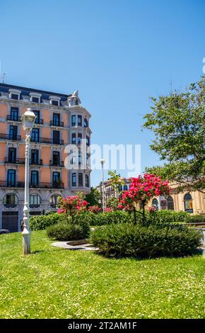 Typical architecture of San Sebastian City in Spain Stock Photo - Alamy