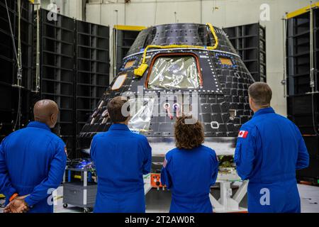 The Orion crew module for Artemis I, shown here on May 2, 2019 ...