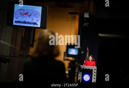 Sarah Kapnick, chief scientist at NOAA, speaks at the U.S. Center at ...