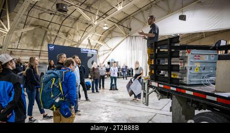 A container with the science canister from NASA's OSIRIS-REx mission is ...