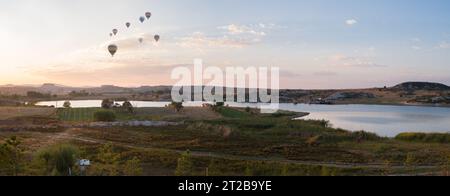 Lake view at the sunset. Emre Lake in Afyonkarahisar, Turkey Stock ...