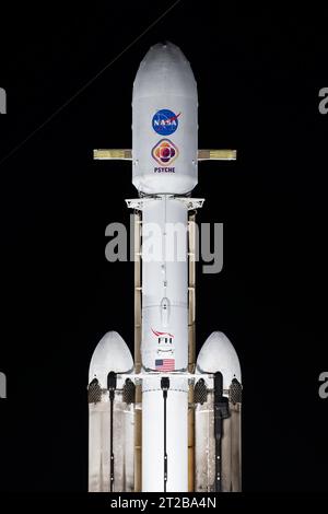 Psyche: SpaceX Falcon 9 Heavy Vertical at LC 39A. NASA’s Psyche ...