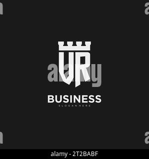 VR monogram initial name with shield shape icon design vector graphic Stock Vector Image & Art ...