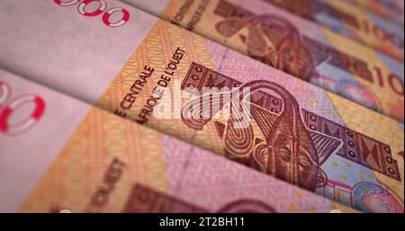 West African CFA money Franc Niger Mali Senegal Africa pack 3d ...