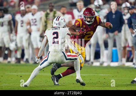 Southern California wide receiver Brenden Rice warms up at the school's ...