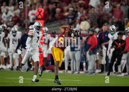 Southern California wide receiver Brenden Rice runs the ball during the ...