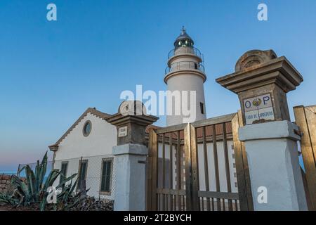 Capdepera Lighthouse at the beautiful coast with the Mediterranean Sea ...
