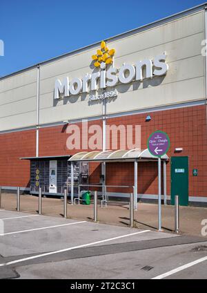 Morrisons Supermarket in Cardiff Bay Wales Stock Photo - Alamy