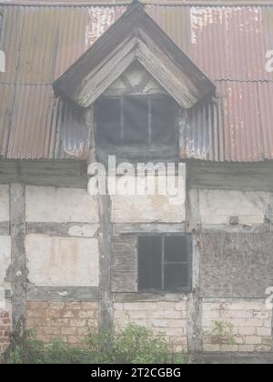 An old, abandoned building in Aldon Gutter near Onibury, South ...