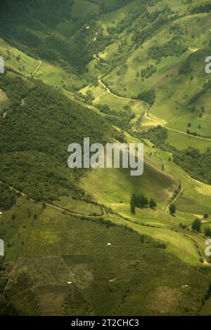 Aerial photograph of farmland near Quito, Ecuador South America Stock ...