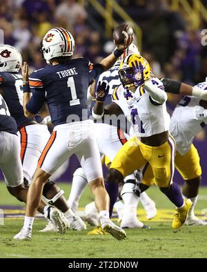 LSU linebacker Harold Perkins Jr. (4) rushes against Crownover ...