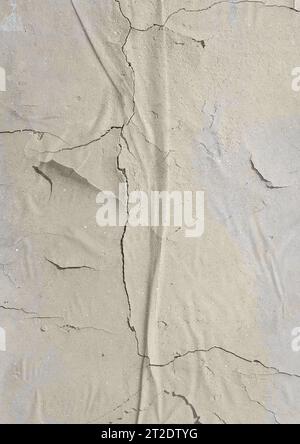 grunge folded paper on wall overlay effect, sticky scratch textures ...