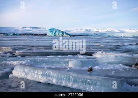 Iced up lagoon Stock Photo - Alamy