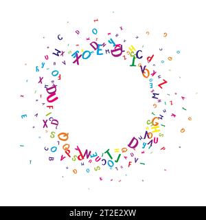 falling random letters, alphabet beautiful background design Stock ...