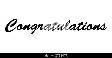 Congratulations lettering greeting sign. Handwritten modern brush ...