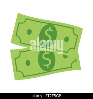 Vector Dollar sign, two money dollar icon, dollar bill symbol Stock ...