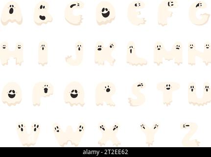 Cute Halloween alphabet letter G ghost character. Funny kids decorative ...