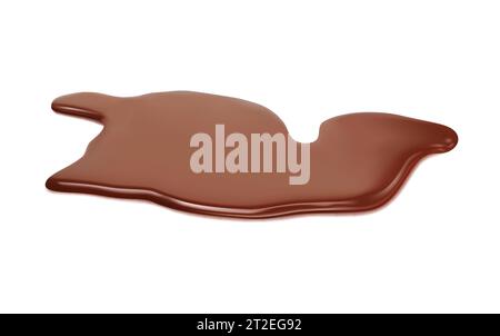 Liquid brown chocolate puddle, choco milk spill. Liquid chocolate ...
