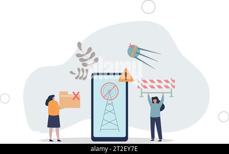 No signal warning message, lost or bad internet connection problem ...
