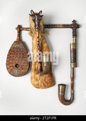 Wooden goats head Stock Photo - Alamy