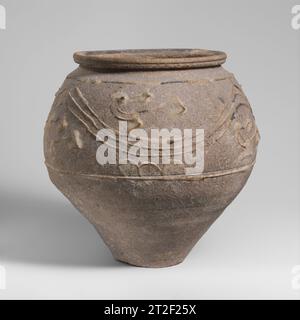 Terracotta jar with barbotine decoration 2nd century A.D. Roman ...