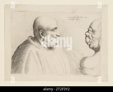 Two Deformed Heads Facing Inwards 2022 by Leonardo da Vinci Stock Photo ...