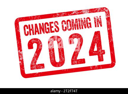 Red stamp - Changes coming in 2023 Stock Photo - Alamy