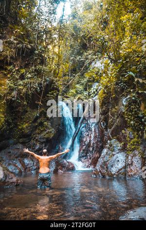 The river of the Cerro Azul Meambar National Park (Panacam) in Yojoa ...