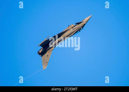 Spanish Eurofighter jet doing a demonstration flight Stock Photo - Alamy