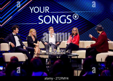 Wincent Weiss und Jeanette Biedermann bei der Aufzeichnung der ARD TV ...