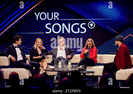 Wincent Weiss und Jeanette Biedermann bei der Aufzeichnung der ARD TV ...