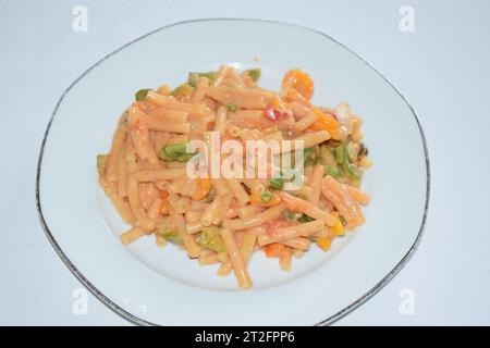 colorful maccaroni dish Stock Photo - Alamy