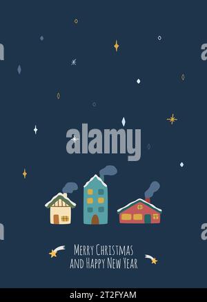 text merry christmas and happy new year christmas items shaped ...