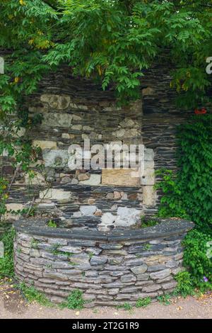 Angers, France, 2023. In the Château d'Angers, the beautifully carved ...
