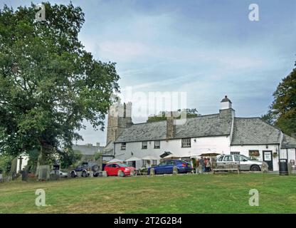 15th century Royal Oak Inn Meavy Dartmoor National Park Devon England ...
