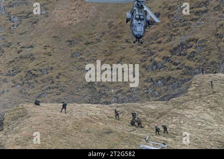 Ein Helikopter der Schweizer Luftwaffe vom Typ Aerospatiale AS-332 M1 ...