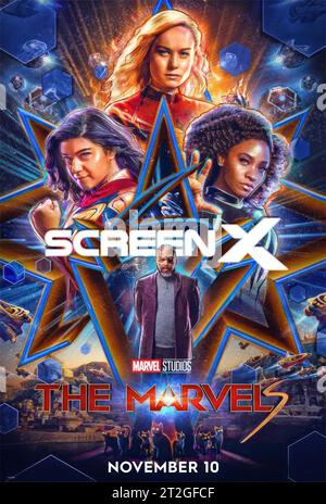 THE MARVELS, (aka CAPTAIN MARVEL 2), US character poster, Brie Larson ...