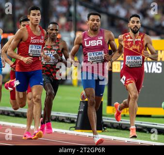 Isaiah Harris of the USA competing in the men’s 800m heat’s at the ...