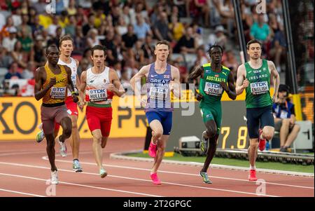 Max Burgin of Great Britain competing in the men’s 800m race at the ...