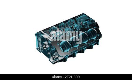 Close up detailed fully textured 3D render over white background of car ...