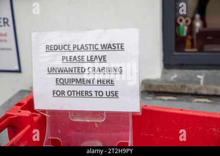 Fishing crabbing line equipment recycling plastics, Padstow Cornwall ...