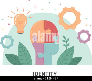 Personal branding flat composition with individual business identity ...